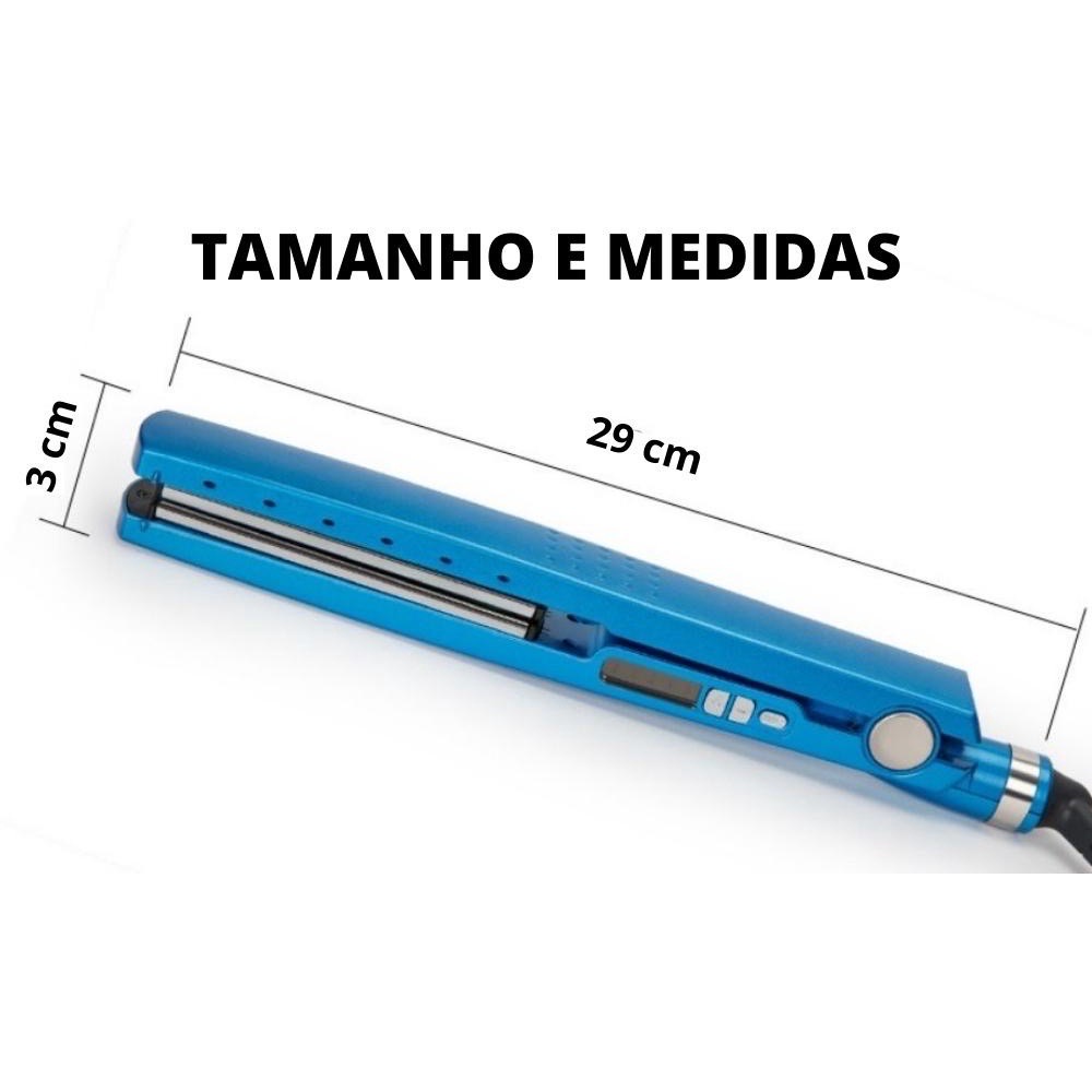 chapinha prancha de cabelo nano titanium 450f azul bivolt 110/220V ...