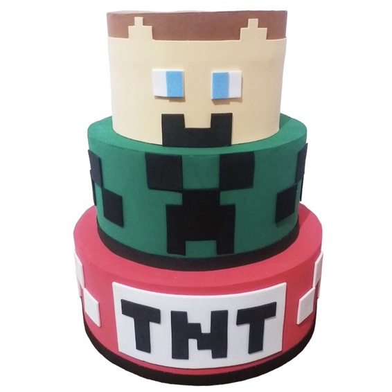Bolo fake minecraft | Shopee Brasil