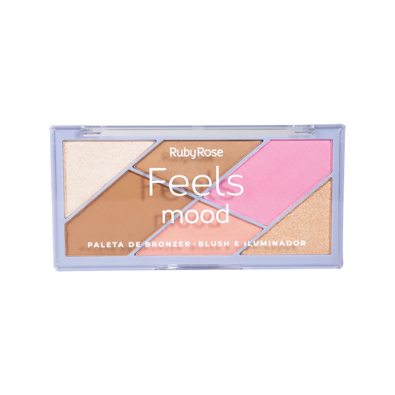 Paleta de Bronzer, Blush e Iluminador Feels Mood - Ruby Rose | Shopee Brasil