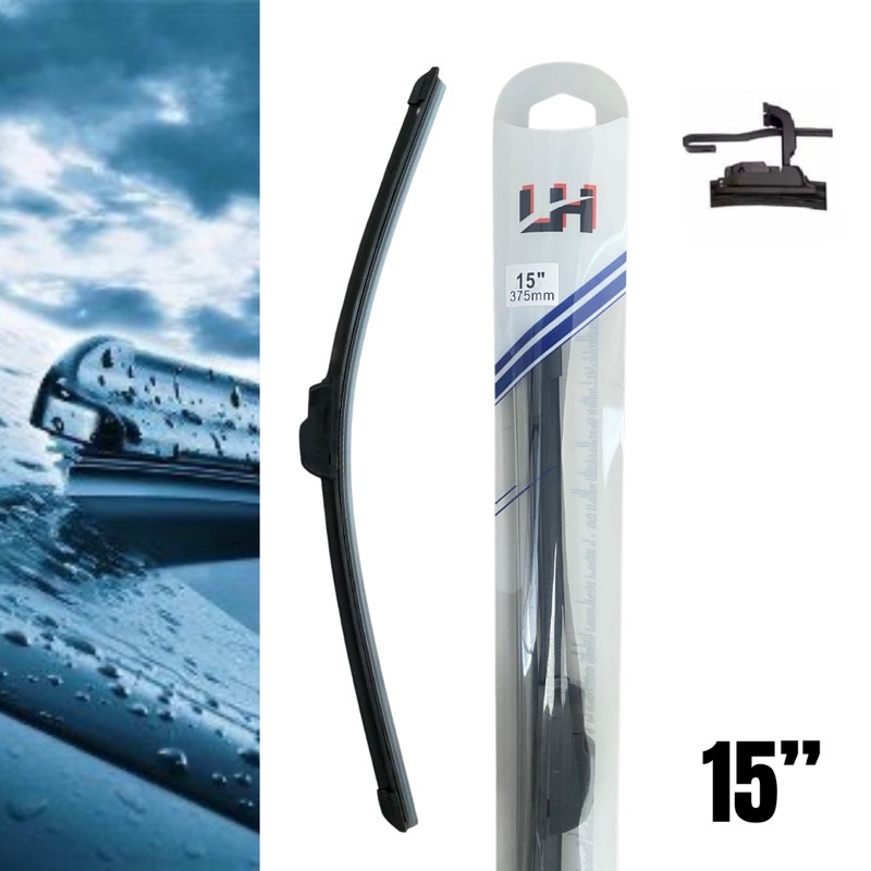 Palheta Limpadora de Silicone para Para-brisa encaixe Tipo Gancho 15 Polegadas | Shopee Brasil