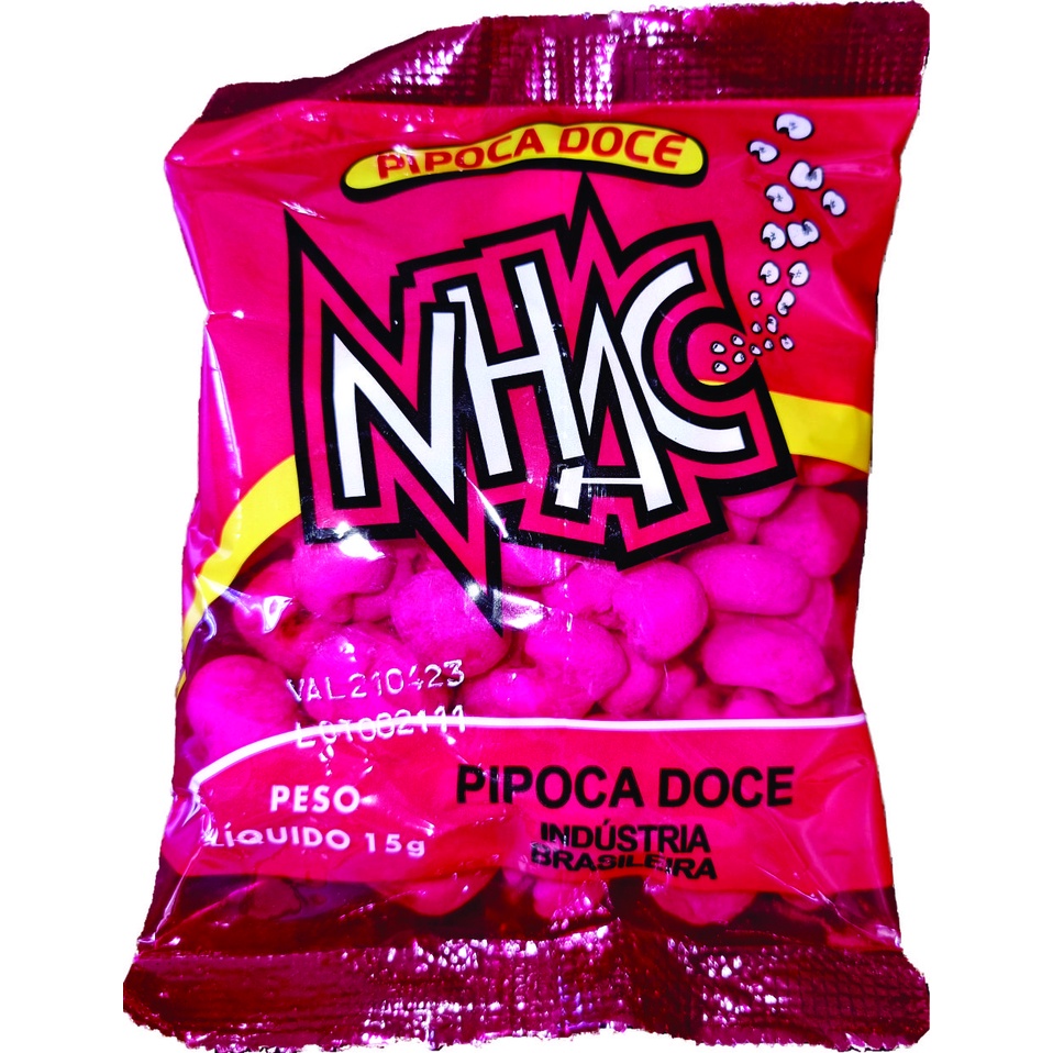 50 Unidades Pipoca Doce Nhac 15g cada | Shopee Brasil