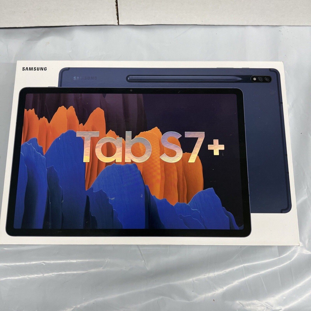 Samsung Galaxy Tab S7+ Plus 128GB Tablet, Wi-Fi, 12.4" Mystic Black, With S Pen | Shopee Brasil