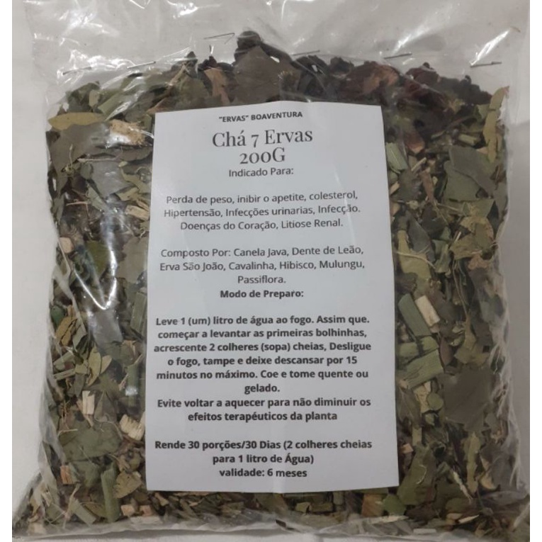 Chá Secreto/Chá 7 Ervas. 200g. | Shopee Brasil