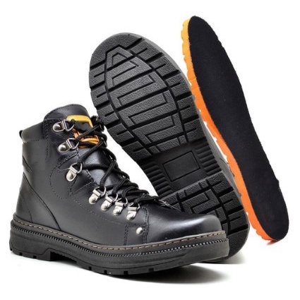 Butina Coturno Masculino Cat Caterpillar Couro Legitimo Macio ...