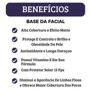 Base De Rosto Maquiagem Base Liquida Alta Cobertura Matte | Shopee Brasil