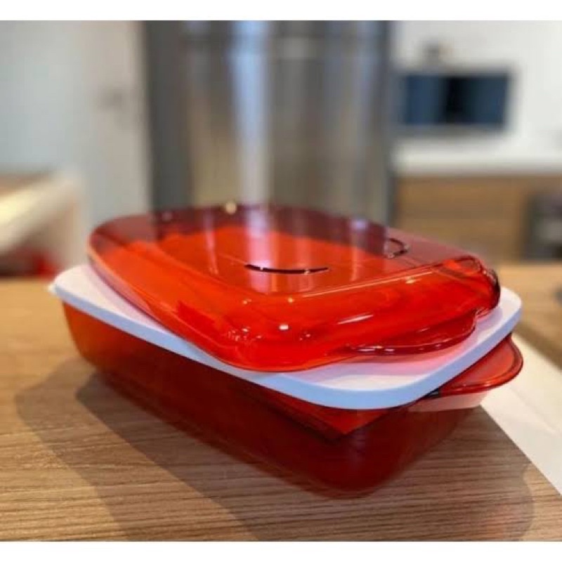 Tupperware Travessa Microplus Vermelha 1,7 Litros | Shopee Brasil