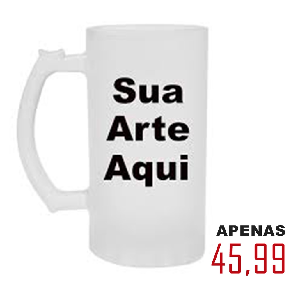 Caneca Chopp Personalizada Vidro Jateado | Shopee Brasil