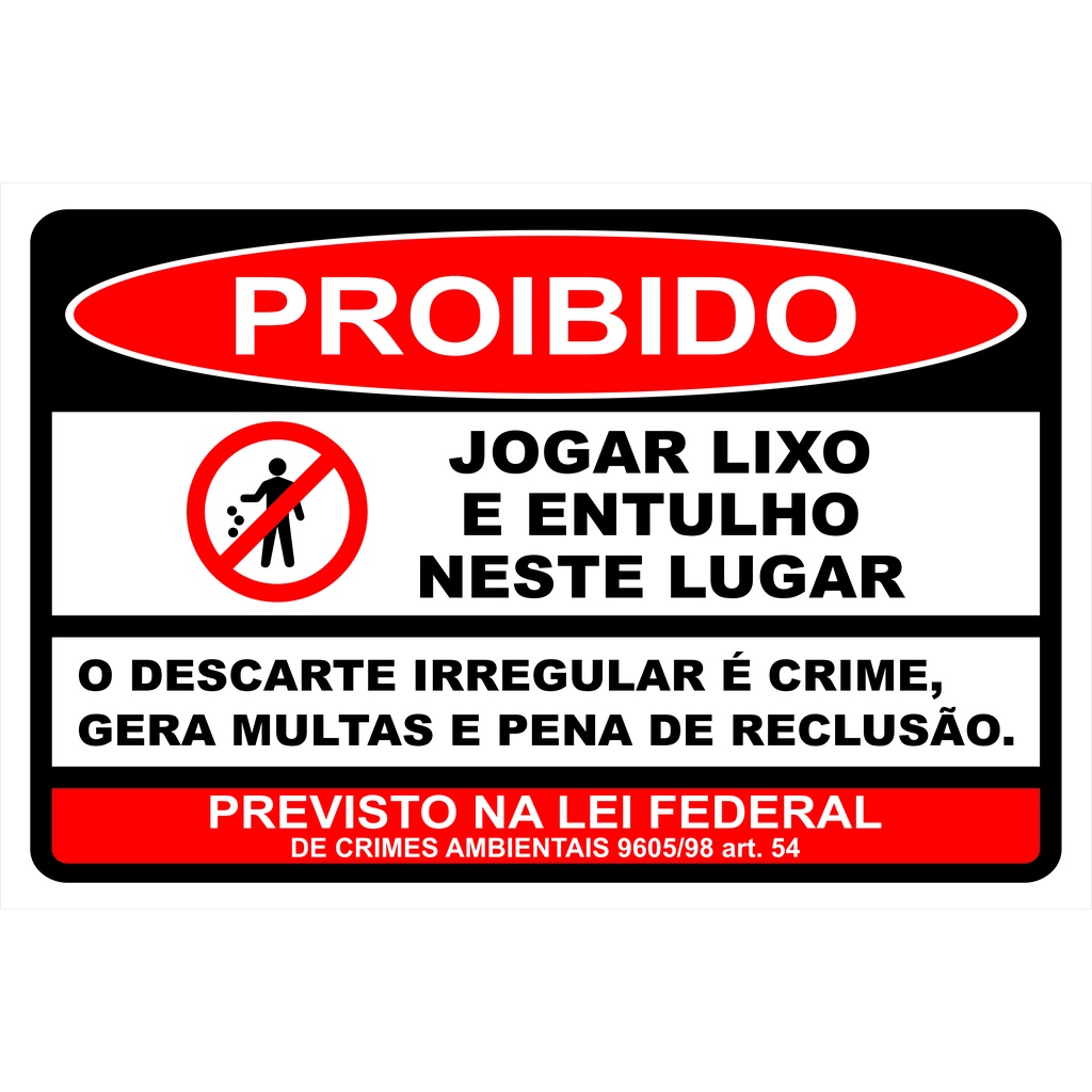 Placa Proibido Jogar Lixo E Entulho Neste Local 30x20 | Shopee Brasil Placa Proibido Jogar Lixo E Entulho Neste Local 30x20 | Shopee Brasil