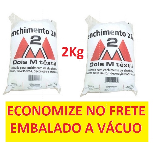 Enchimento Fibra Siliconada - 2M Textil - 2kg | Shopee Brasil