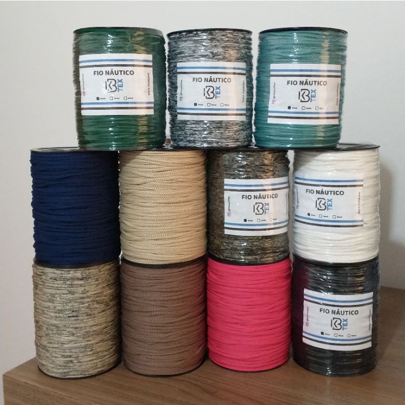 Fio Náutico 4mm 100% Poliéster para crochê 500g - Desconto no Preço