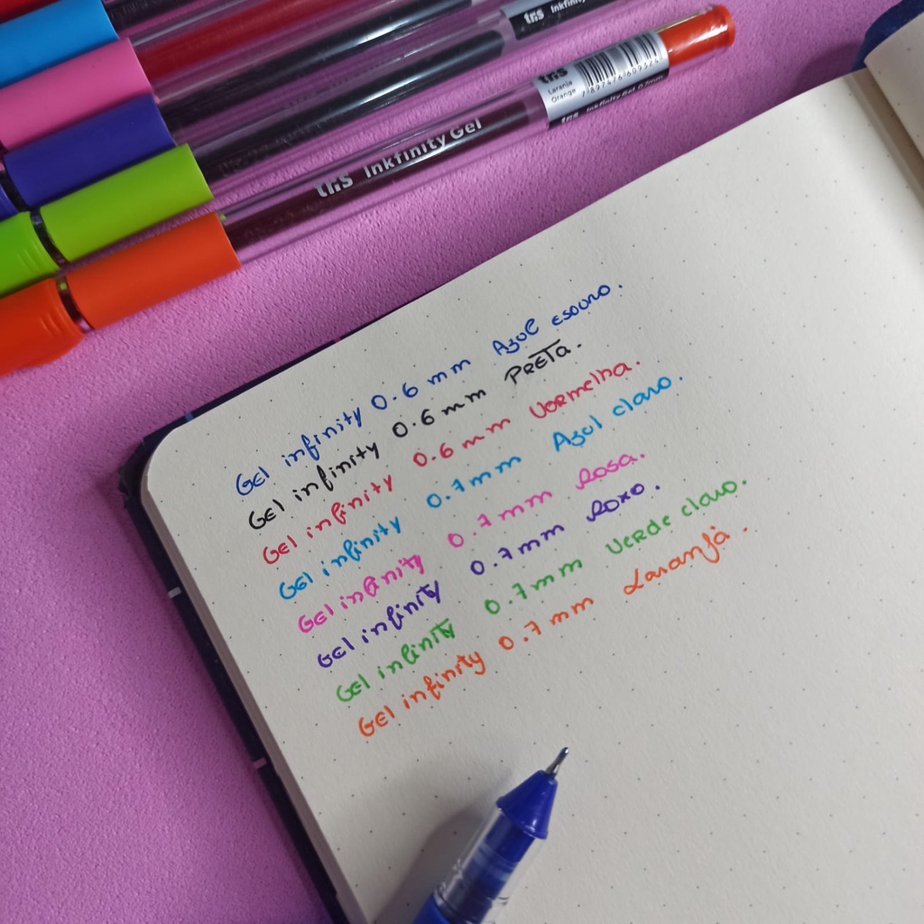 Caneta Gel Infinity - Cores Clássicas/Fashion 0.7 e 0.6mm | TRIS ...