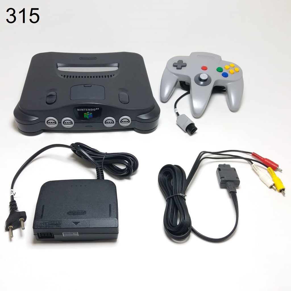Nintendo 64 com 1 controle 1 jogo e cabos (315) - Escorrega o Preço