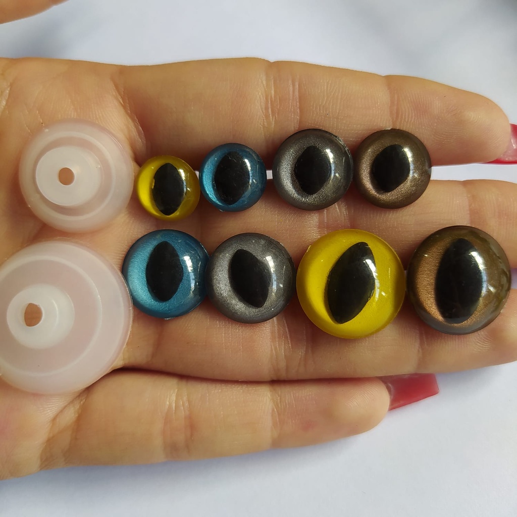 Olho GATO - KIT 13 - cores E tamanhos variadas | Shopee Brasil