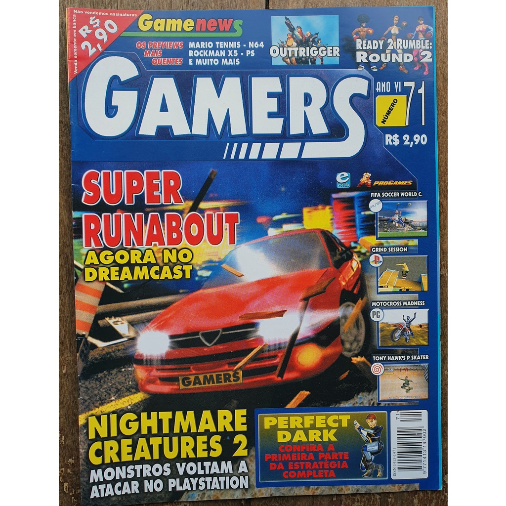 Revista Gamers 71 (super Runabout, Nightmare Creatures 2) | Shopee Brasil