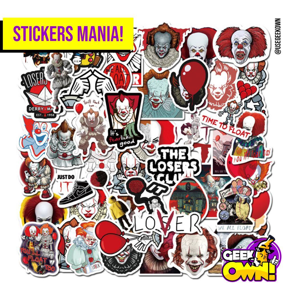 Pacote de Stickers / Adesivos - It a coisa - Geek Own | Shopee Brasil