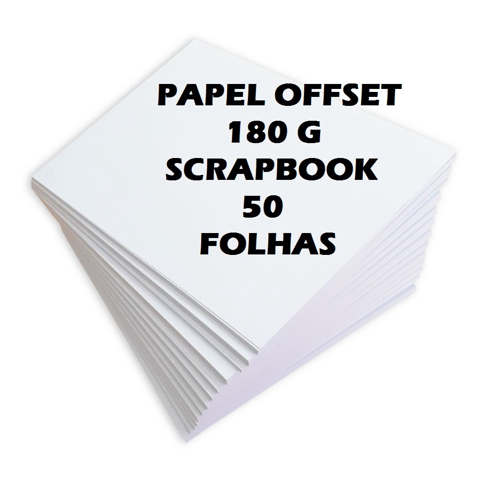 PAPEL OFFSET 180G SCRAPBOOK 30X30 C/50 FOLHAS | Shopee Brasil