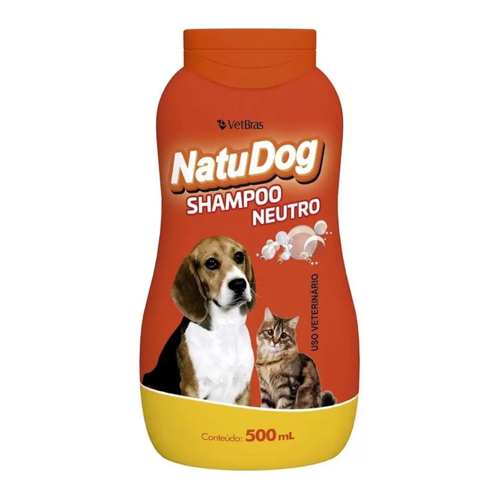 Shampoo Neutro Natu Dog para Cães e Gatos Vetbras 500 mL | Shopee Brasil