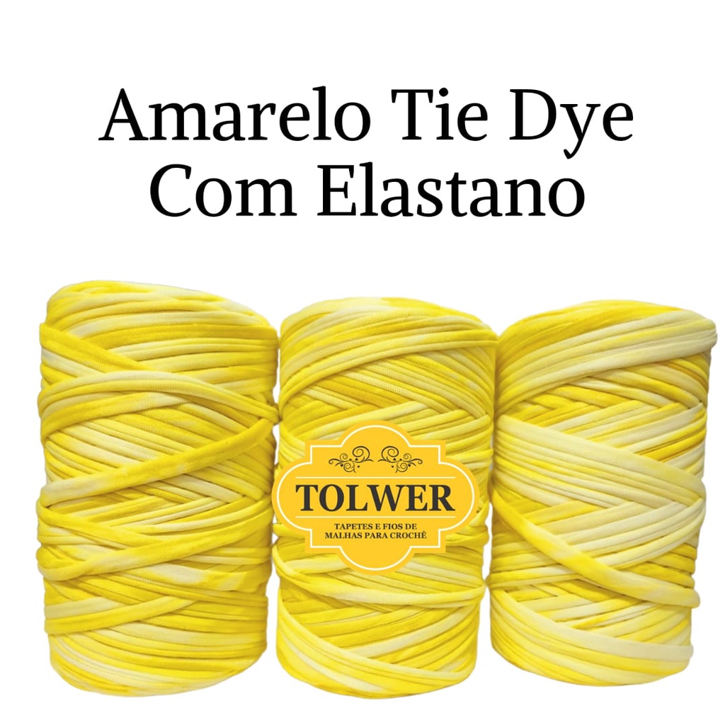 Fio de Malha Residual Para Croche Contendo 1 Cone De 500g Cor Amarelo ...