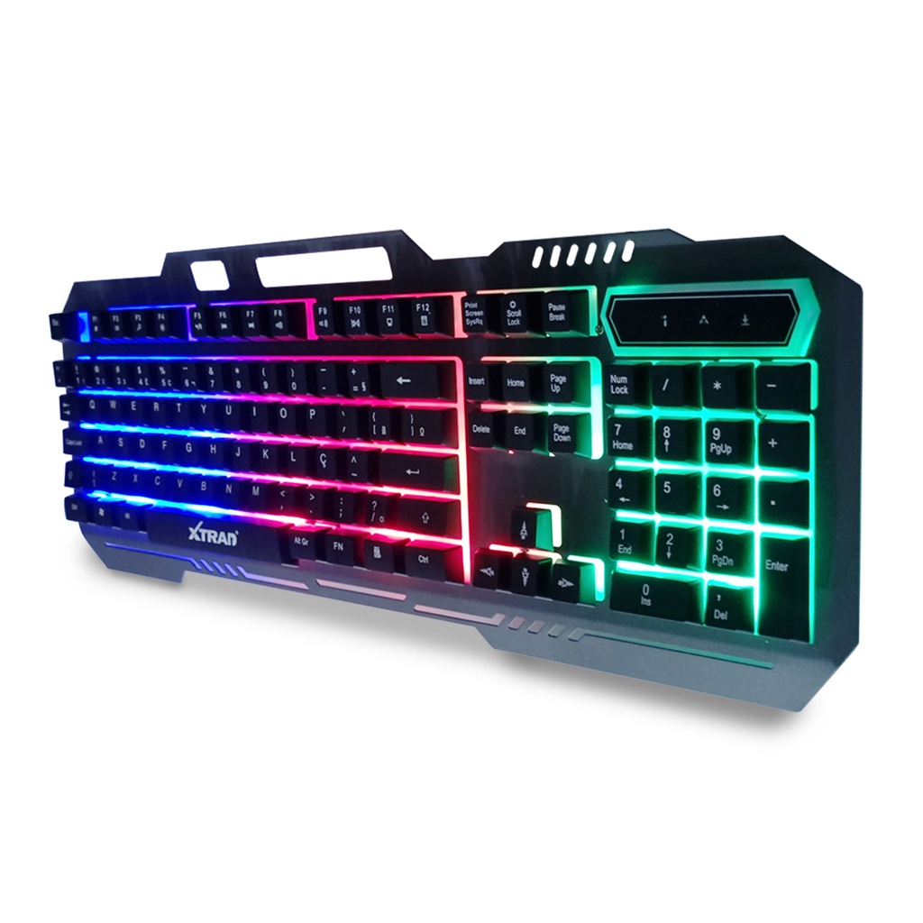 Teclado Gamer com Luz LED RGB iluminado para Jogos Pc HK8870 | Shopee ...