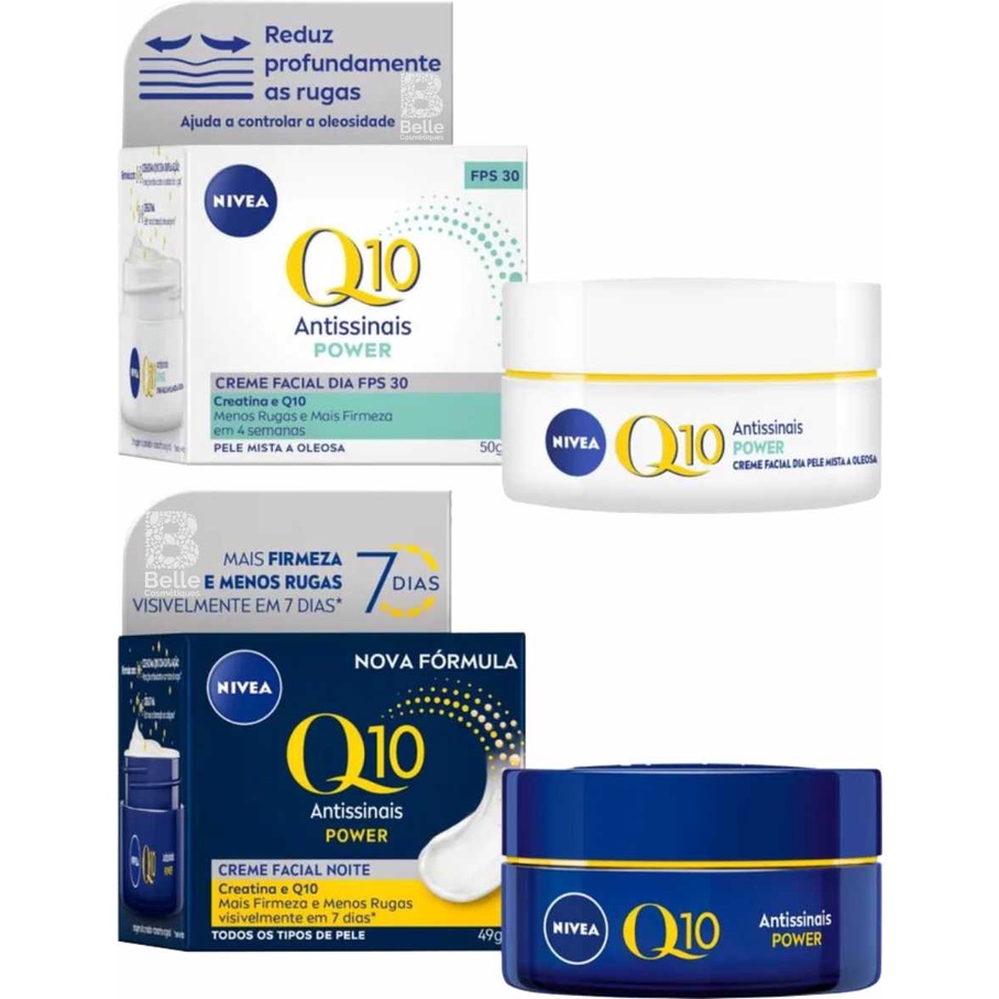 Nivea Q10 Power Antissinais Creme Facial Dia FPS 30 Pele Mista a Oleosa ...
