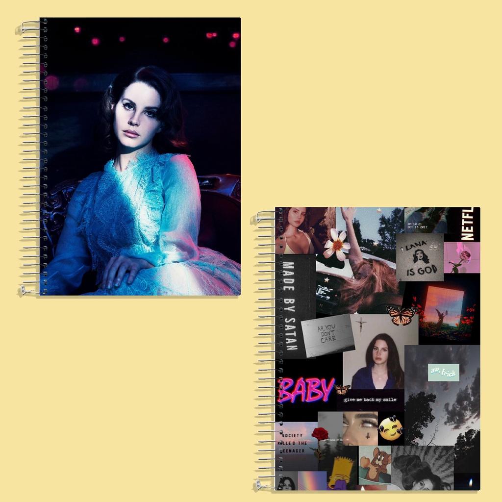 CADERNO LANA DEL REY PERSONALIZADO - 1, 10 e 20 matérias | Shopee Brasil