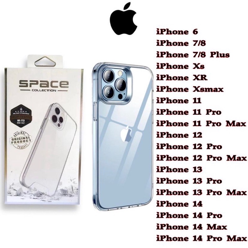 Capa Acrílico Capinha transparente Case Space original Para iPhone 6 7 8 Xs XR 11 12 13 14 ...