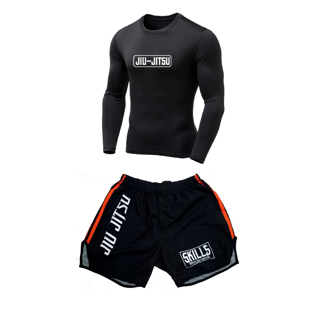 Rash Guard Comp. 20 Marrom Jiu Jitsu Bjj Mma No Gi - Escorrega o Preço