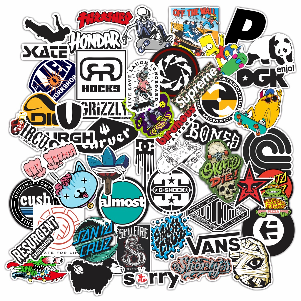 Pack de stickers adesivos 50 unidades para Skate/Notebook/Snowboard ...