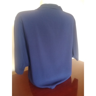 Camisa Croppet manga curta Azul marinho | Shopee Brasil