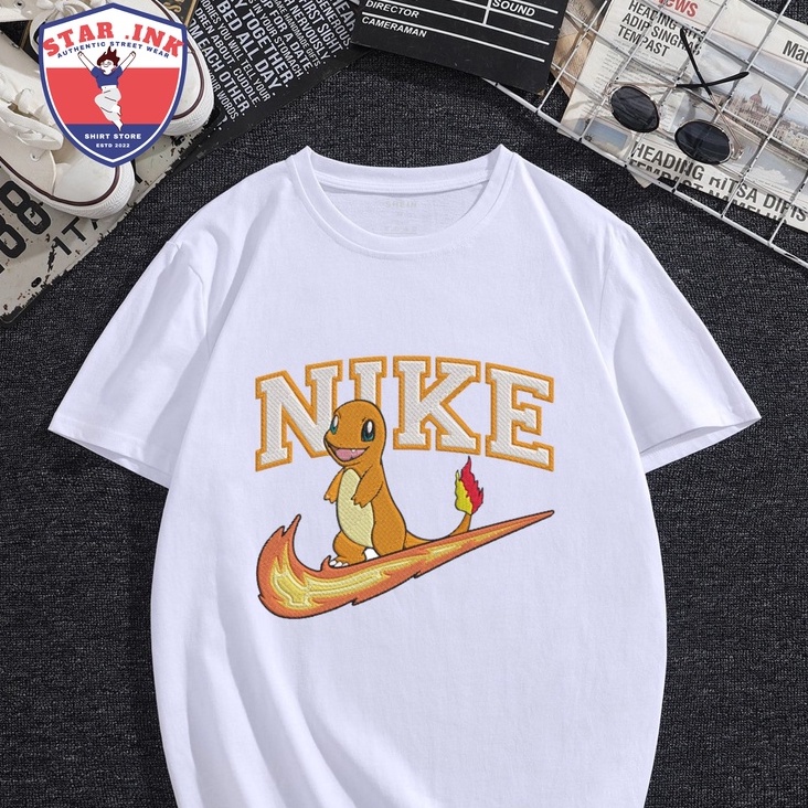 CAMISA NIKE CHARMANDER ANIME POKEMON STREETWEAR UNISSEX - Escorrega o Preço