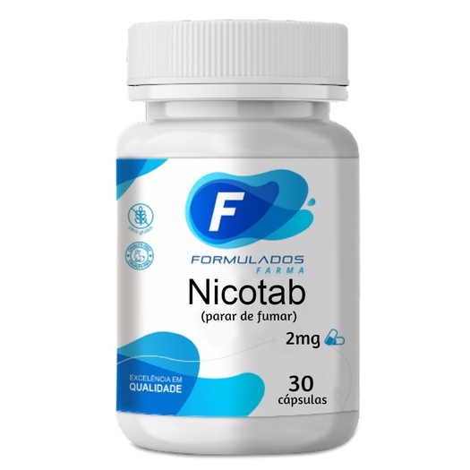 Nicotab - Anti Fumo Parar de Fumar 2mg 30caps | Shopee Brasil