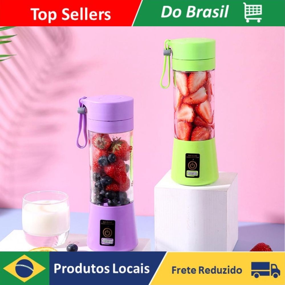 Mini Liquidificador Portátil Shake Take Juice Cup 6 Lâminas ...