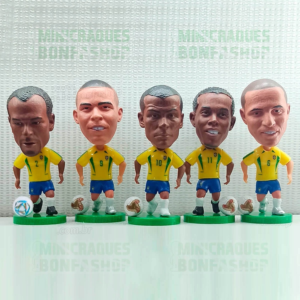 Kit Mini Craques Brasil Ronaldo Ronaldinho Cafu R Carlos - Seleção ...