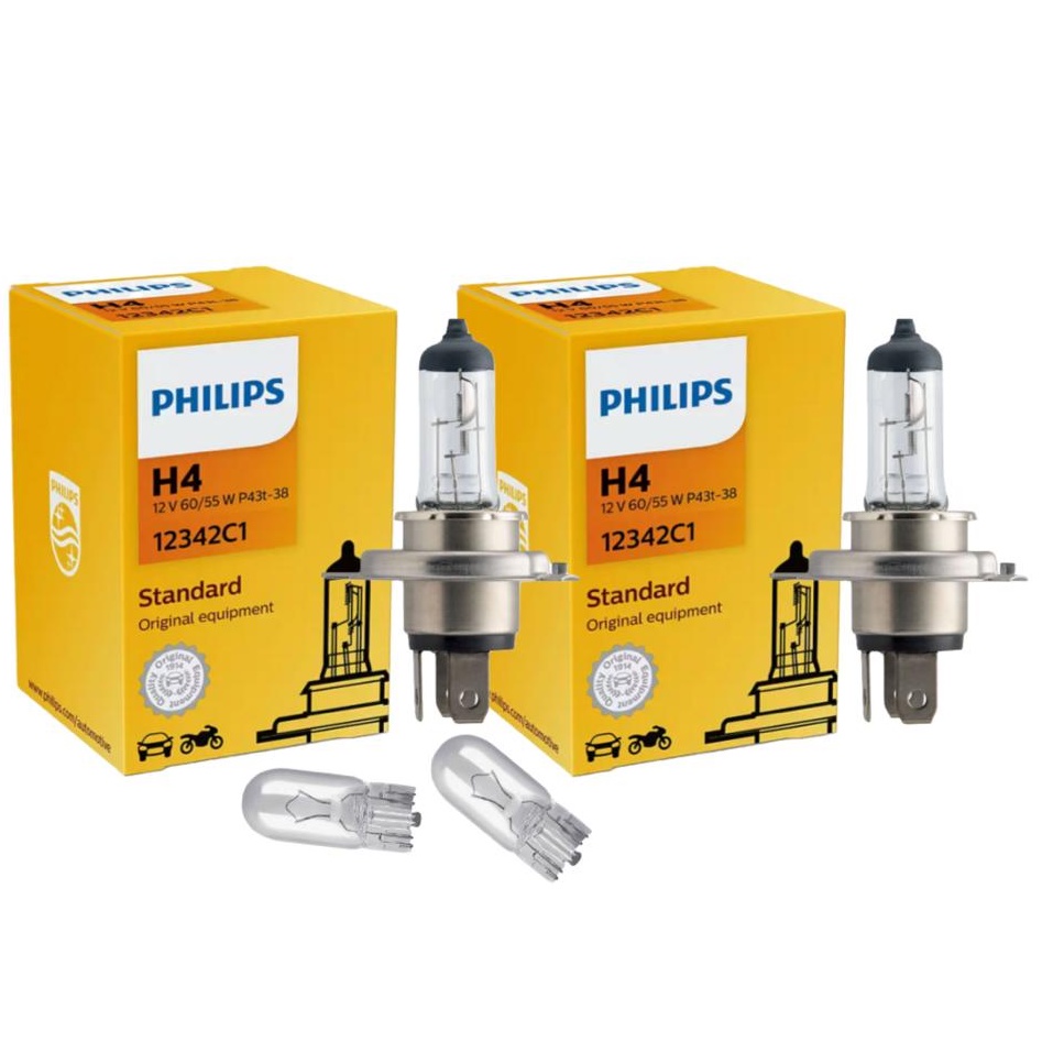 Lampada Farol H4 Halógena Comum Philips 12v 55/60w Standard - Escorrega ...