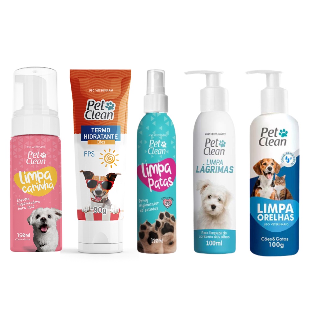 Limpa Carinha + Limpa Lágrimas e Orelhas + Limpa Patinhas + Termo ...