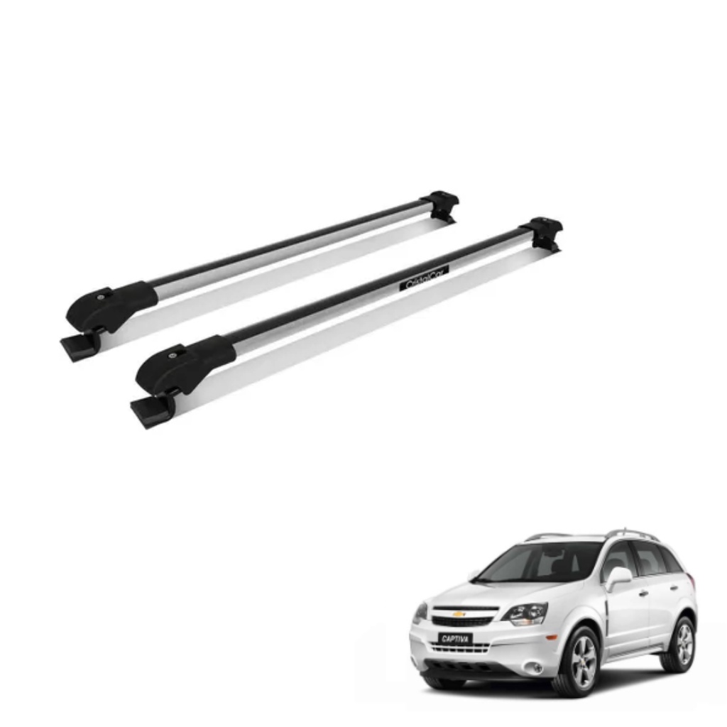 Rack Teto Travessa Chevrolet Captiva Bagageiro Longarina Slim ...