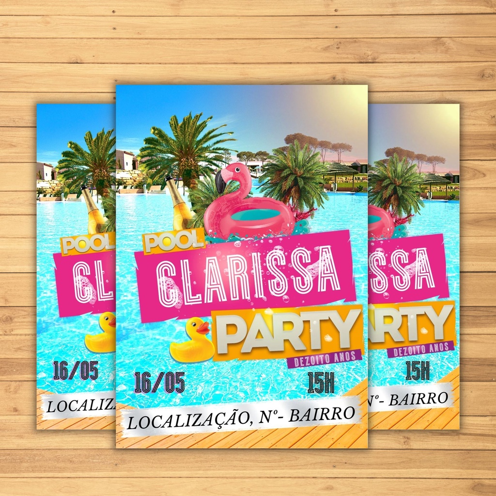 Convite Pool Party | Shopee Brasil