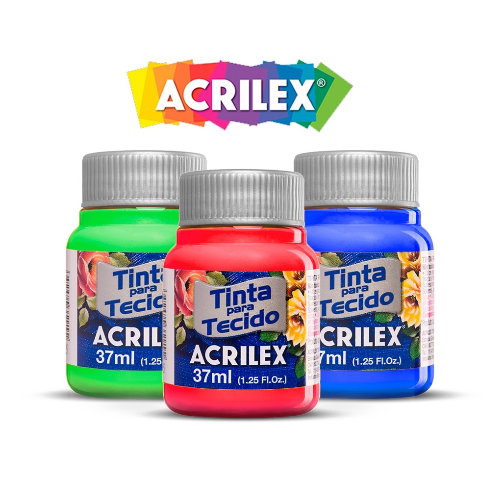 Tinta para Tecido 250ml Ref 535 Azul Mar Acrilex - Escorrega o Preço