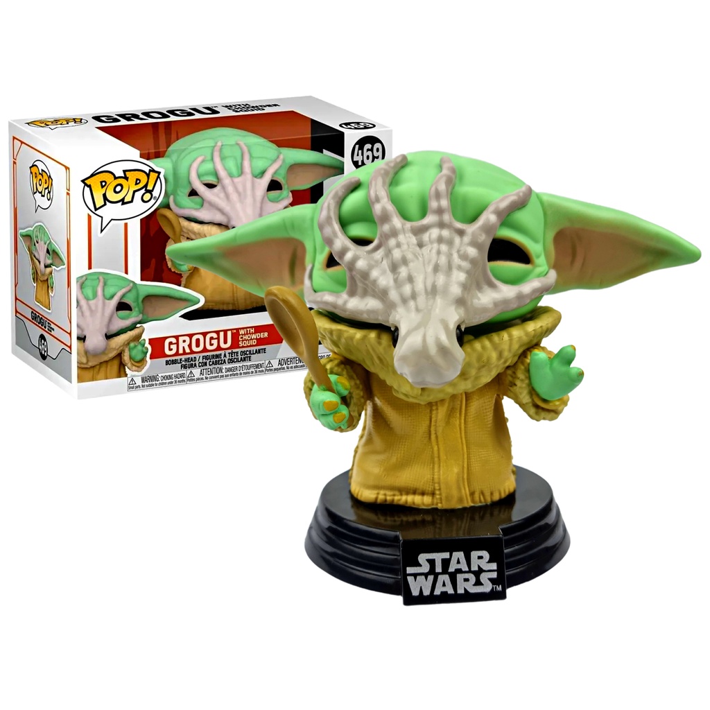 Pop Funko Mandalorian Baby Yoda Grogu With Chowder Squid 469 | Shopee ...