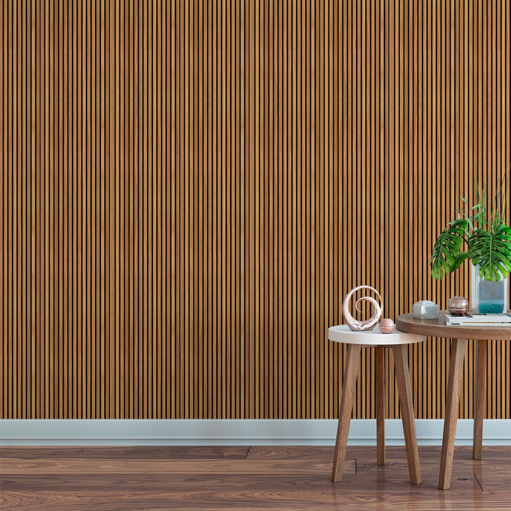Papel de Parede Adesivo Ripado Madeira Design 3,00 x 0,50m Autocolante ...
