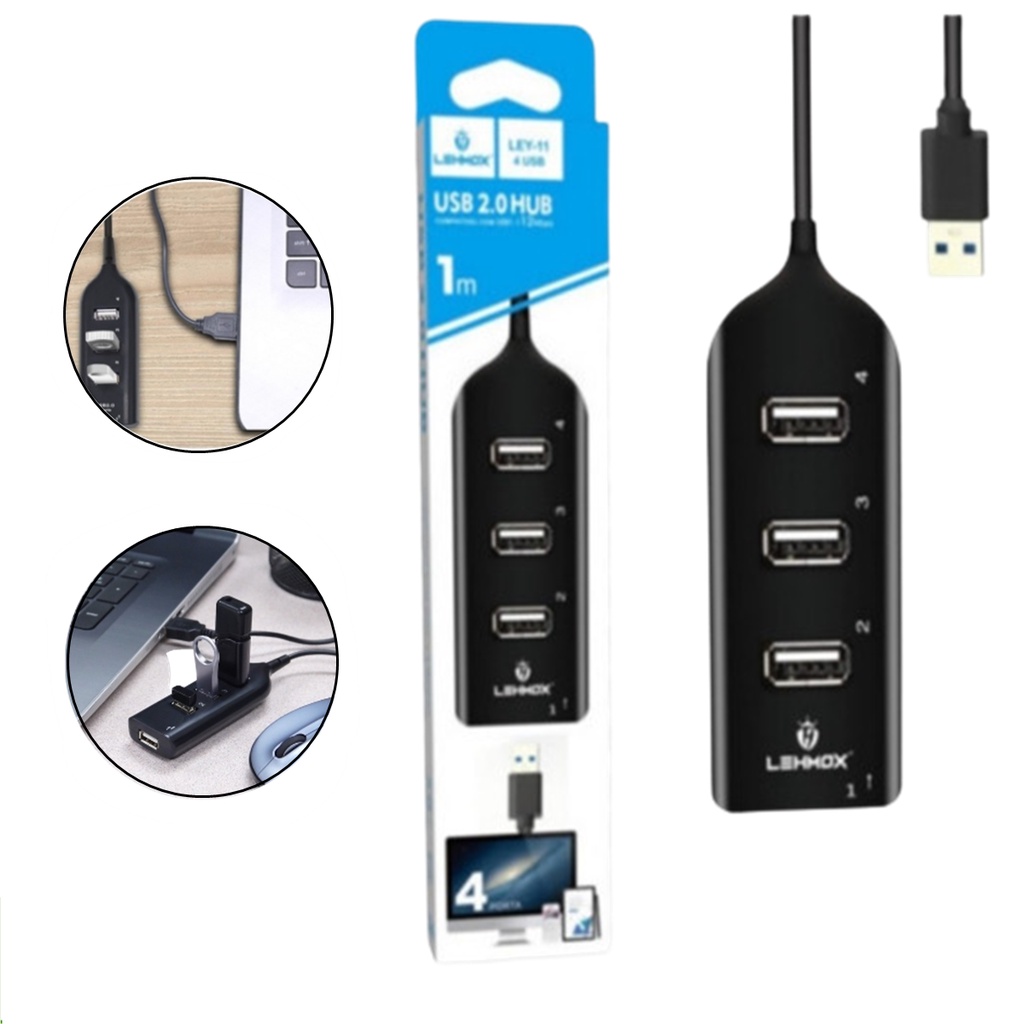 Regua Extensor Usb Hub 4 Entradas Divisor Multi Drive Super Rapido Para ...