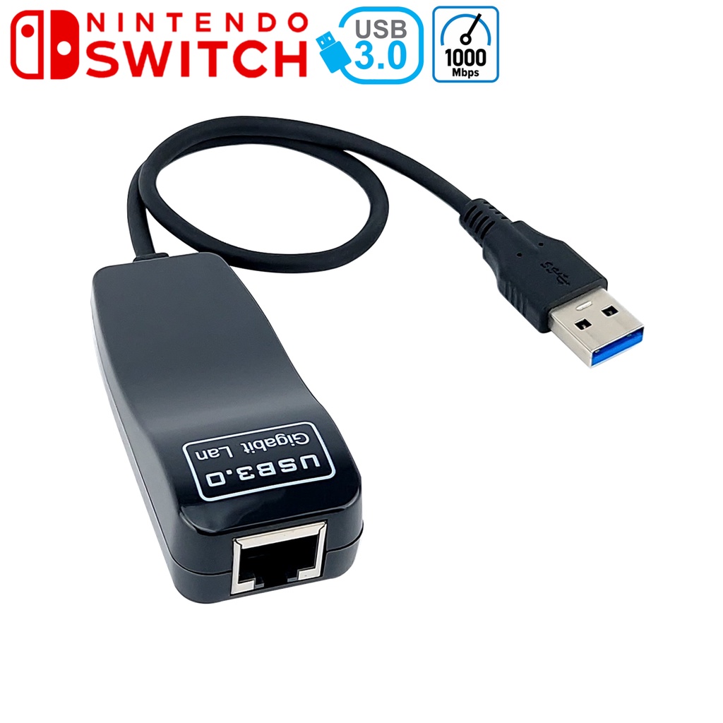Adaptador de Rede Nintendo Switch USB 3.0 RJ45 Gigabit 1000Mbps ...