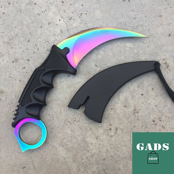 Karambit Faca Tatica Cs Go Rainbow Multi Color Fade Real Fulltang ...