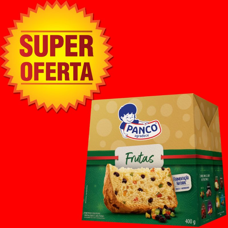 PANCO PANETTONE FRUTAS 400g | Shopee Brasil