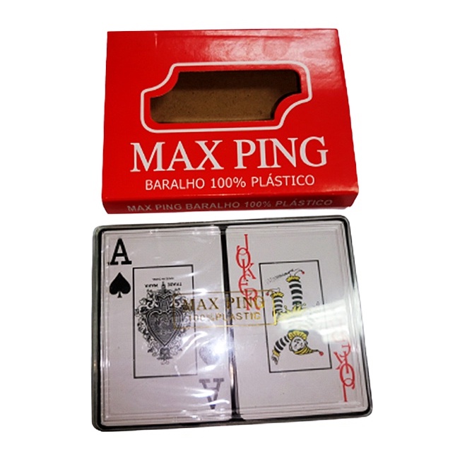 Baralho Jogos De Cartas 100% Plástico C/54 Cartas, Comprimento 8,6 x ...