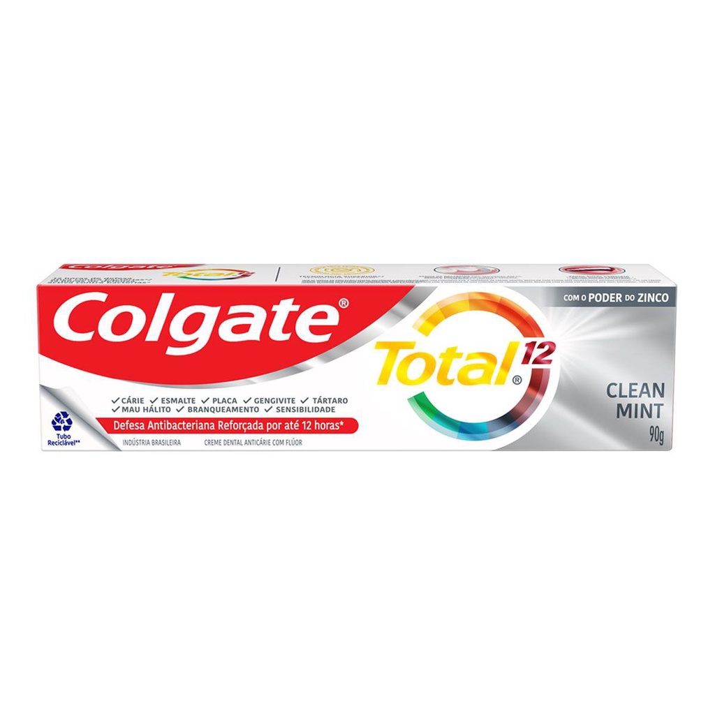 Pasta de Dente Colgate Total 12 Clean Mint com 90g | Shopee Brasil Pasta de Dente Colgate Total 12 Clean Mint com 90g | Shopee Brasil