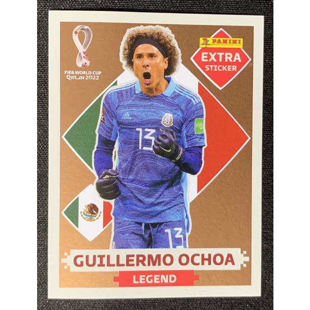 Figurinha Guillermo Ochoa bronze Legend Panini Original (Extra Sticker ...