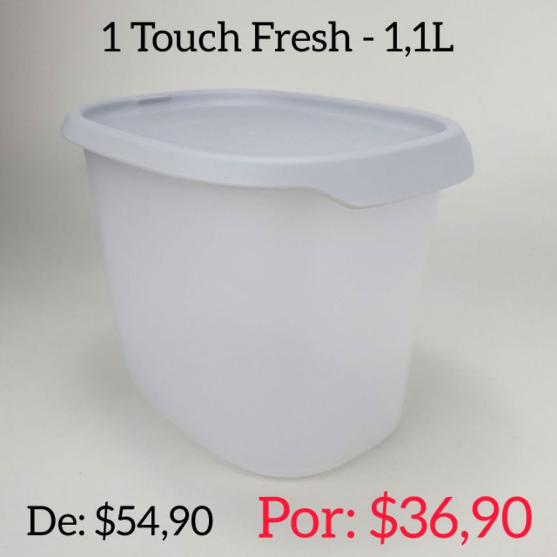 One Touch Fresh London 1,1 Litros Tupperware | Shopee Brasil