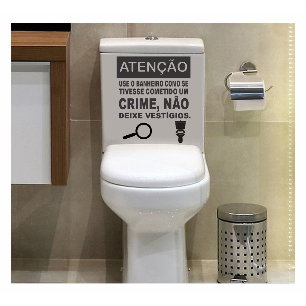 Adesivo divertido para vaso sanitário - Por Favor feche chegar mais ...