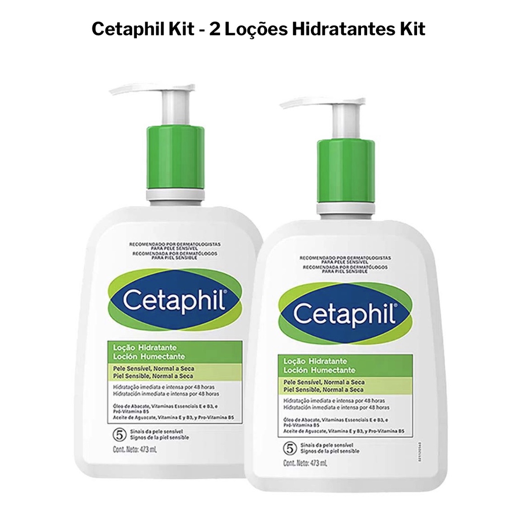 Cetaphil Kit com 2 Loções Hidratantes - 473ml | Shopee Brasil